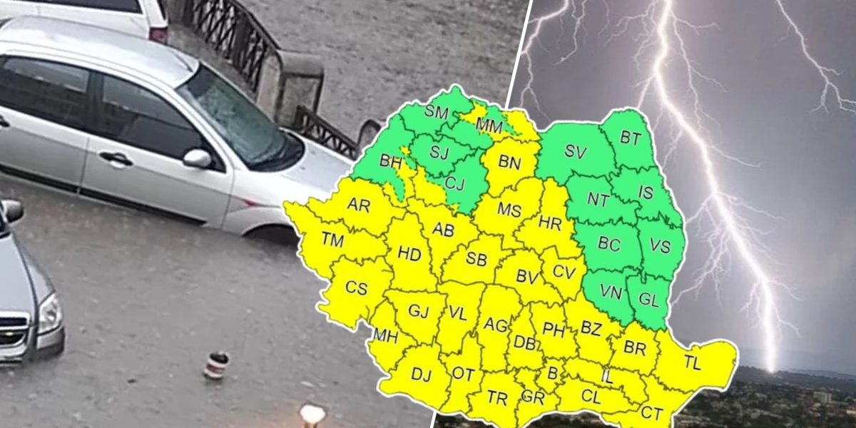 Atenţionare meteo ANM de furtuni și vijelii. Lista zonelor afectate de ...